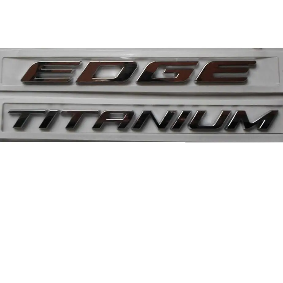" Edge Titanium " Chrome Abs Car Trunk Rear Number Letters Badge Emblem ...