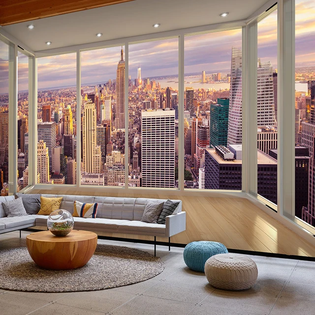 Skyline Window Wallpaper