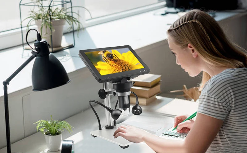 Generic LCD 7 Inch Digital Microscope HD USB Microscope With Wired E ...