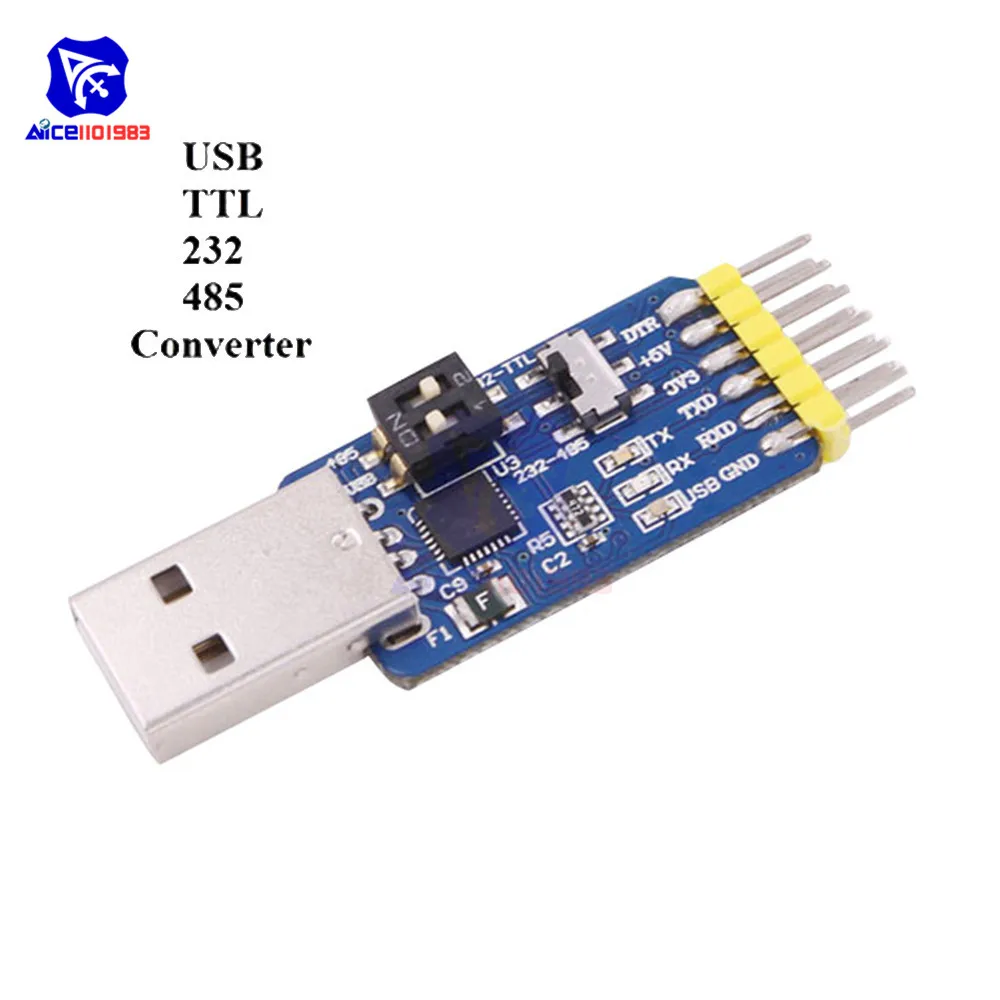 diymore CP2102 USB UART 6 in 1 Multifunctional(USB TTL/RS485/232,TTL RS232/485,232 to 485 ...