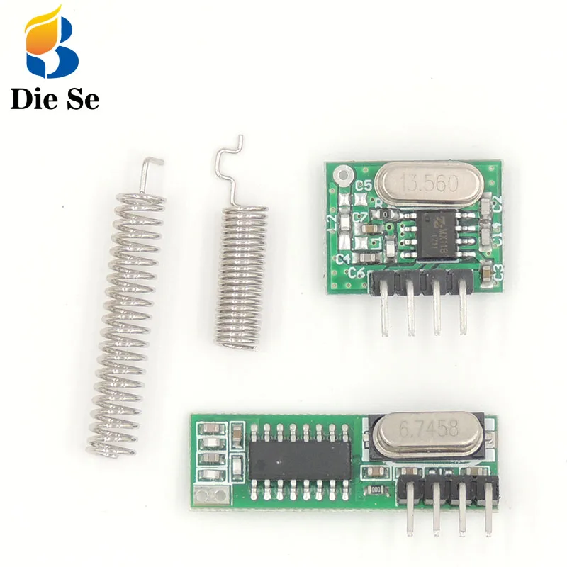 433Mhz RF Transmitter and Receiver Module with antenna for Arduino DIY ...