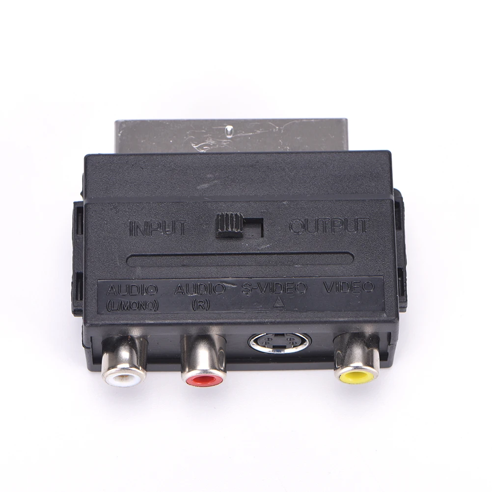 1PCS-21-Pins-Adapter-To-3-RCA-Female-For-TV-DVD-Male-Plug-Adapter-SCART ...