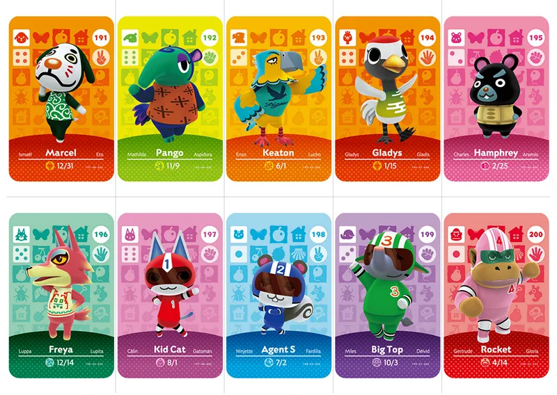 Animal Crossing Amiibo NFC Card NO.122 Lucha New Horizons Hot Villager ...