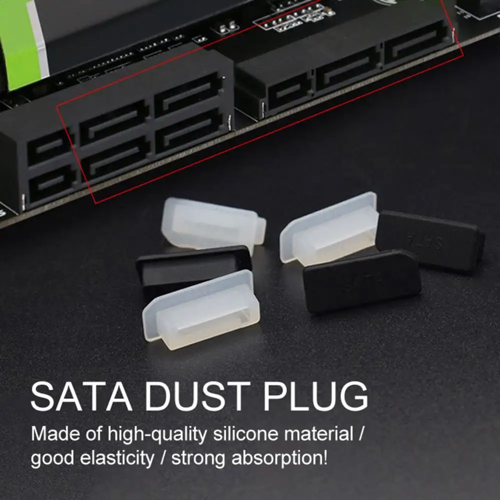 5Pcs SATA 2.0/3.0 Interface Dust Plug Dustproof Anti dust Cover Caps ...
