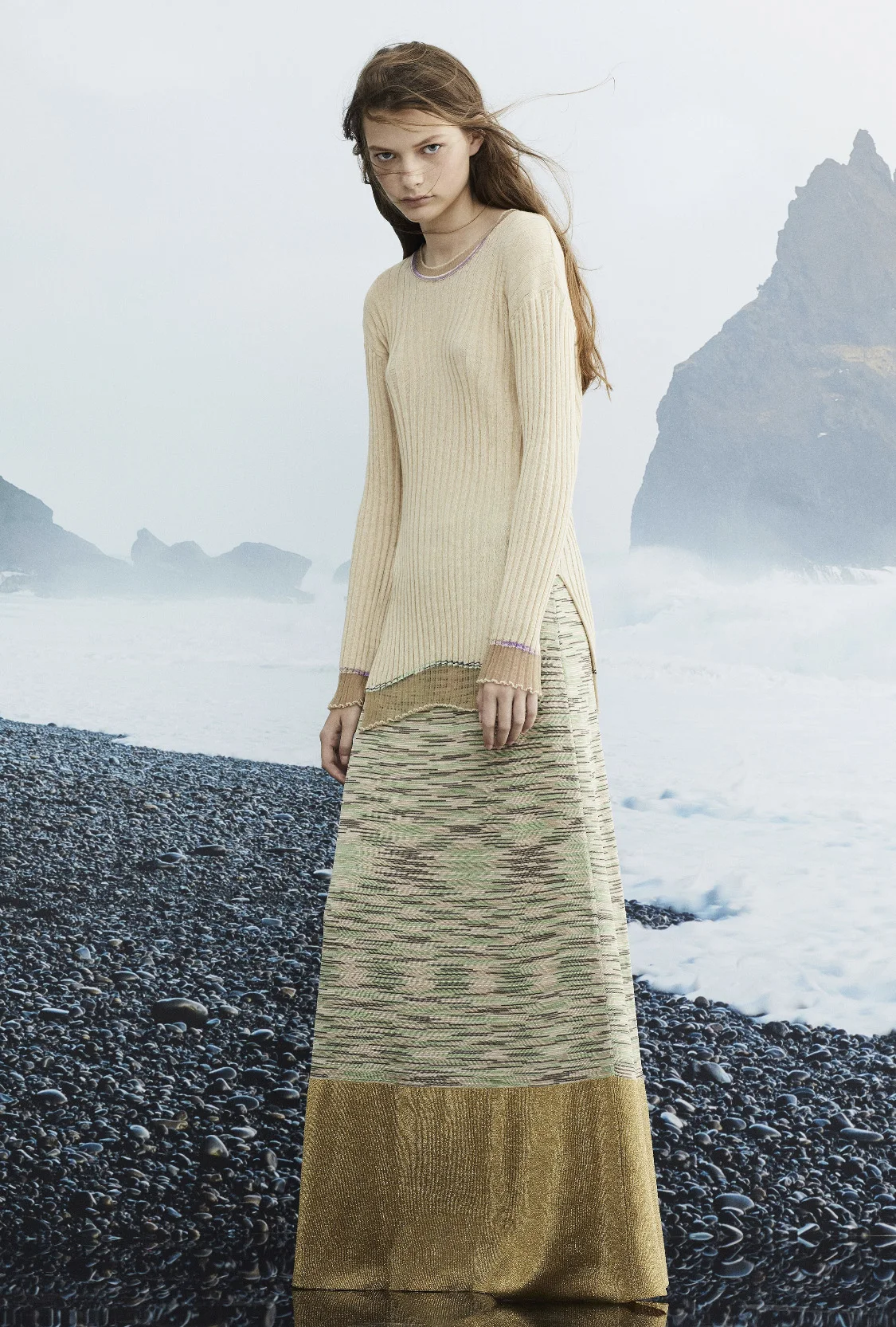 Italy Boho Metallic Lurex Knit Crochet Tank Top/Full Skirt/Wide Leg ...