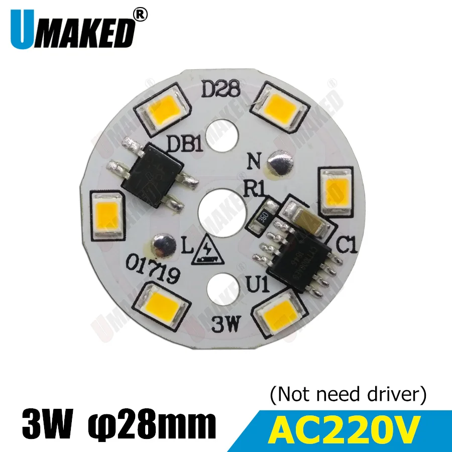 Directly 3w Ac 220v Led Bulb Pcb Driverless For Bulb Light, Ac220v 3w ...