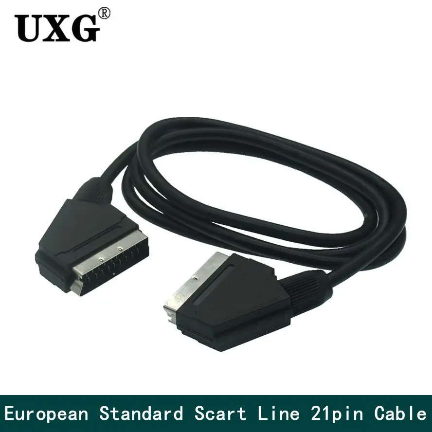 21-Pin Rgb Scart Kabel Scart Naar Scart Cord Lead 1.5M Male Naar Male ...
