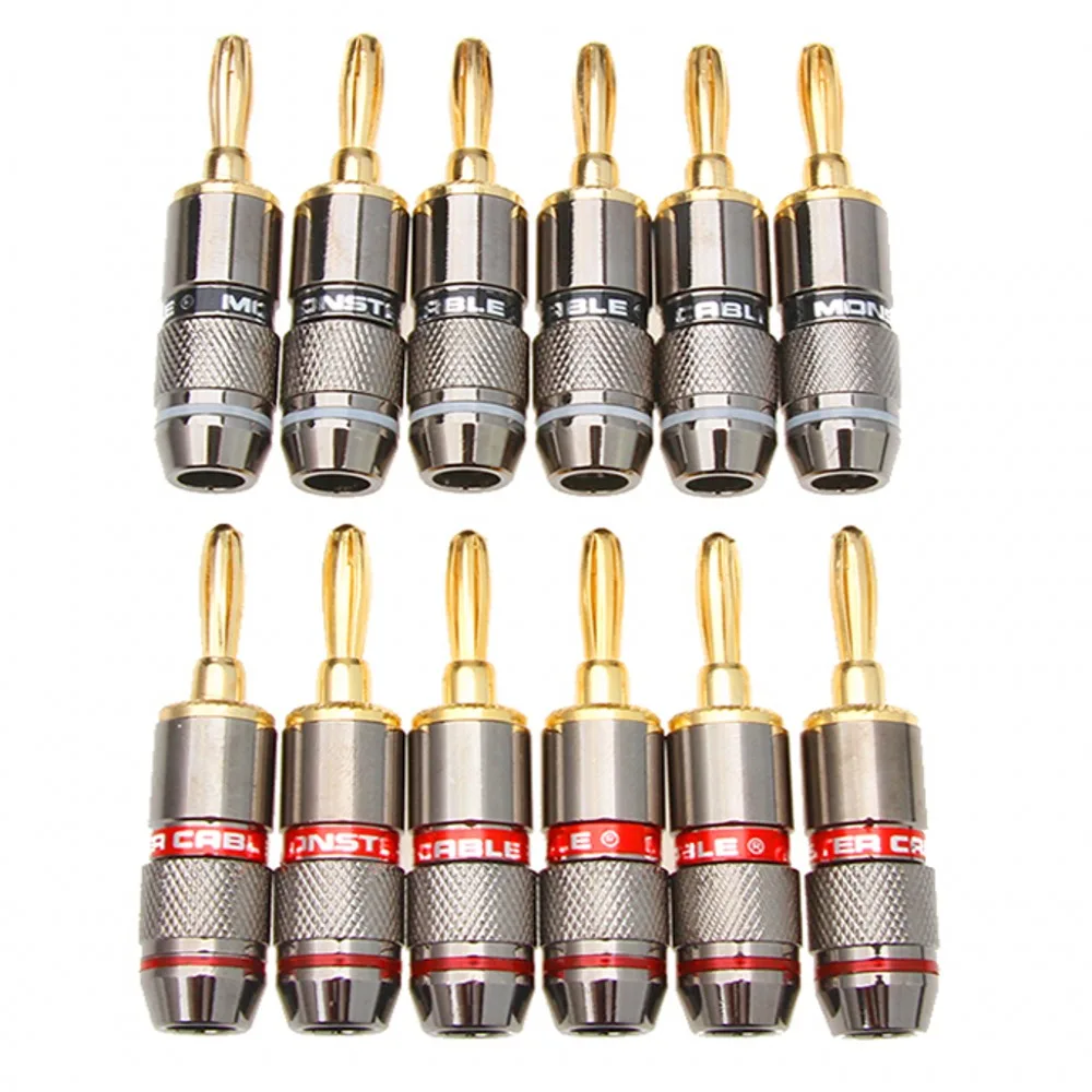Monster-Banana-Plug-24K-Gold-Plated-Pure-Copper-Speaker-Adapter-Screw ...