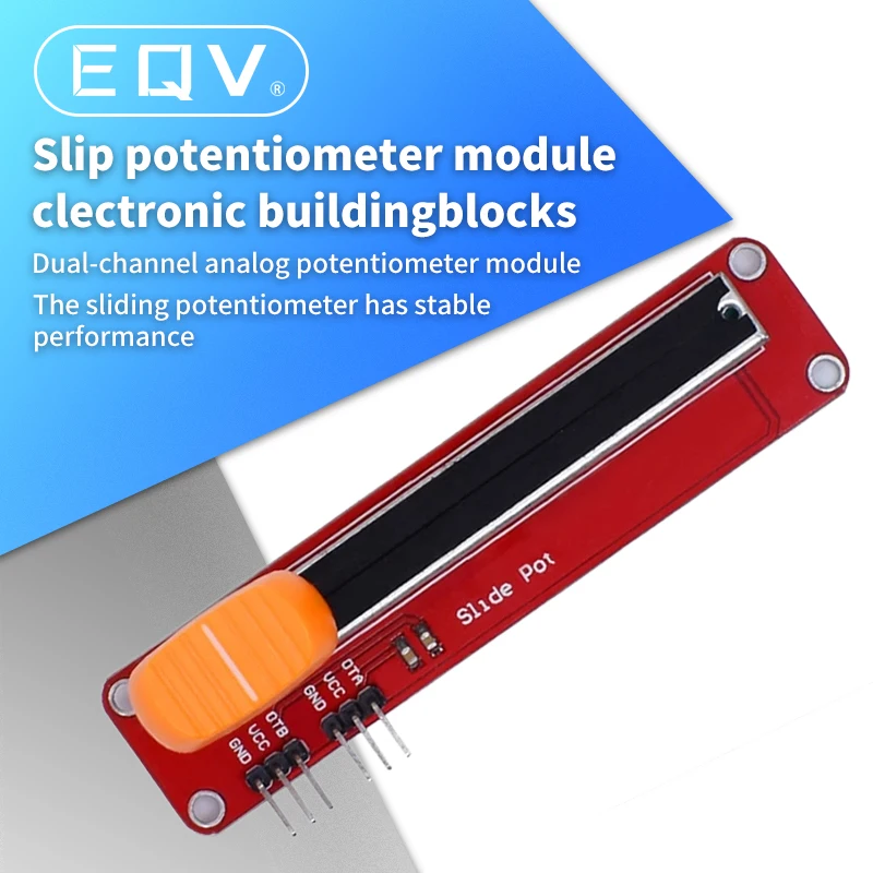 Slide Potentiometer 10k Linear Module Dual Output For Arduino Avr Electronic Block - Integrated ...