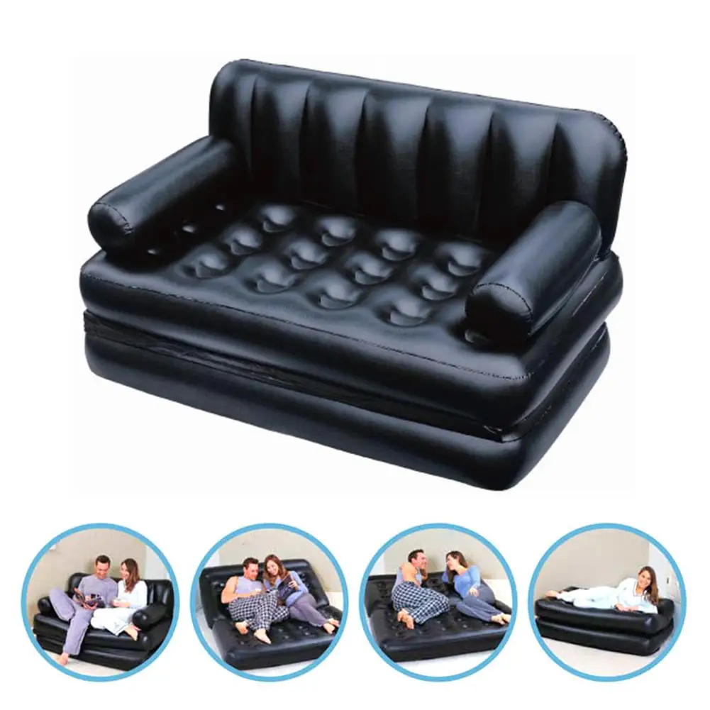 Sofá inflable multifuncional para sala de estar, sillón plegable suave ...
