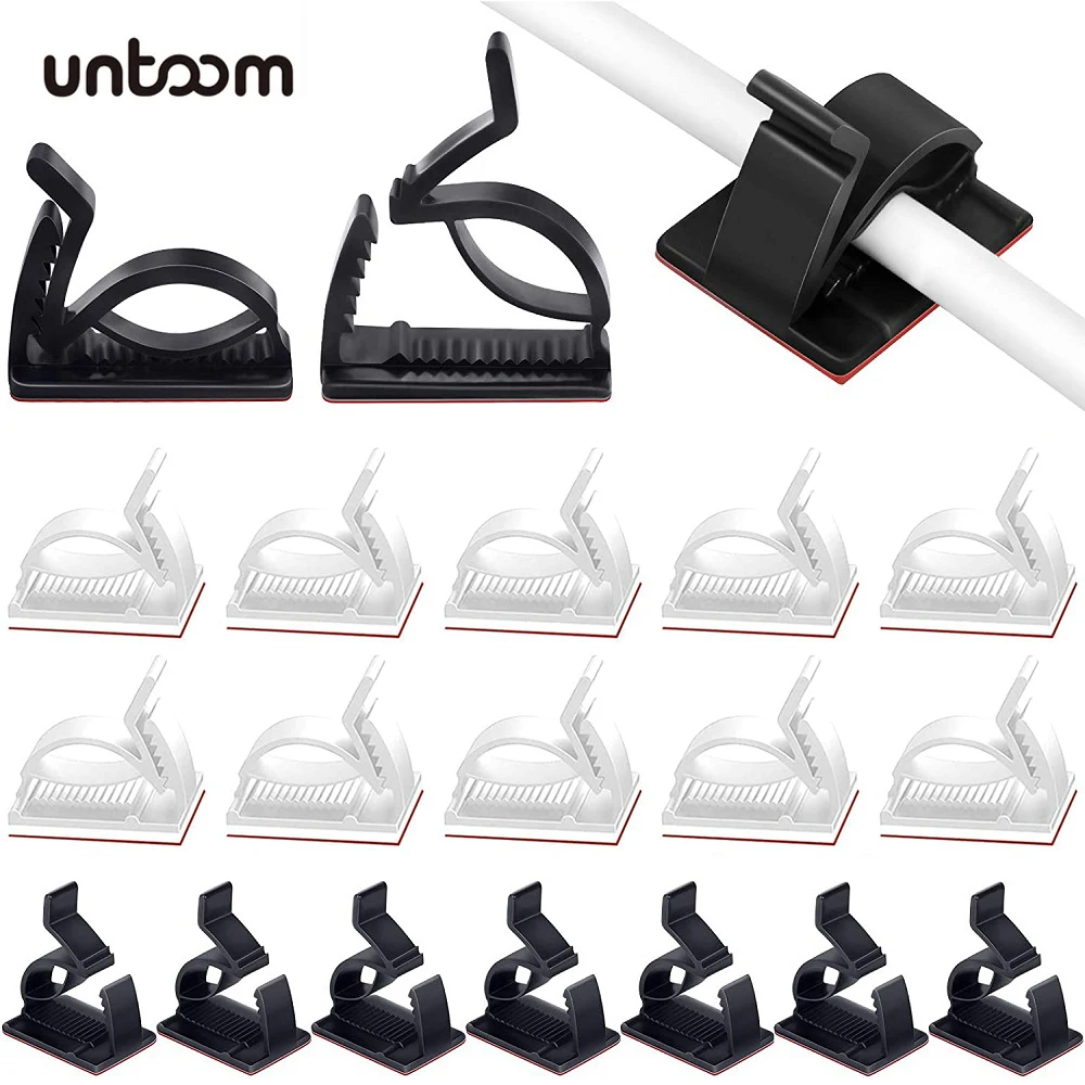 Cable-Organizer-Clips-USB-Cable-Winder-Wall-Desktop-Car-Flexible-Cable ...