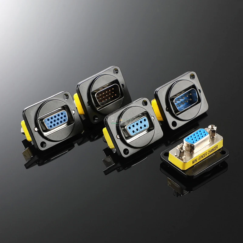 Generic Avssz Db9 Rs232 To Db9 Male Female Adapter Lockable Vga Db15 ...