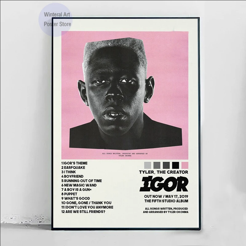 Wall Décor Home Décor Tyler Tracklist Poster Tyler The Creator The ...