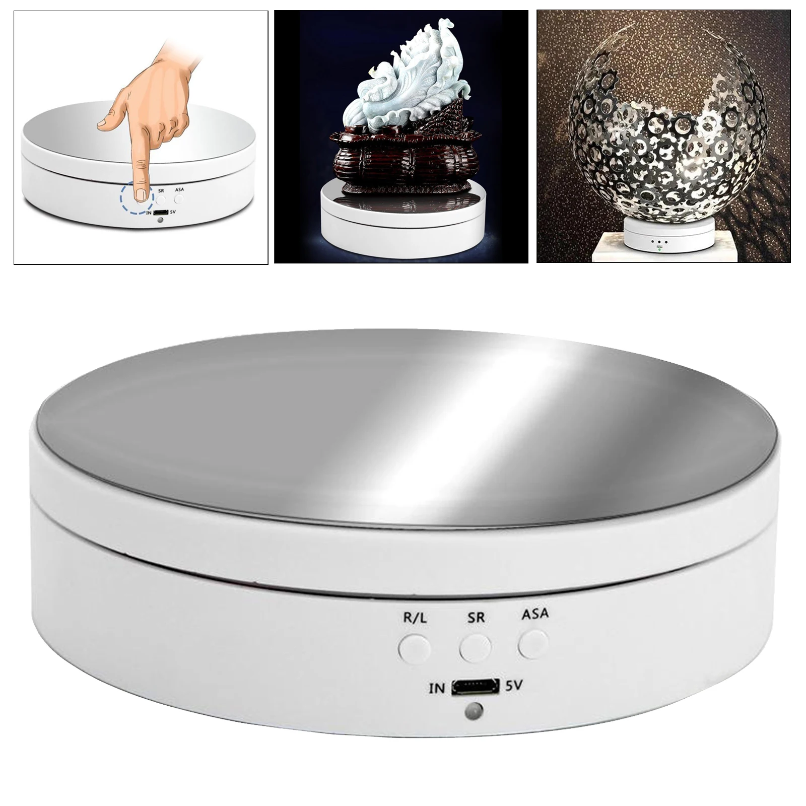 Motorized Rotating Display Stand Electric Turntable Revolving Base 360 ...