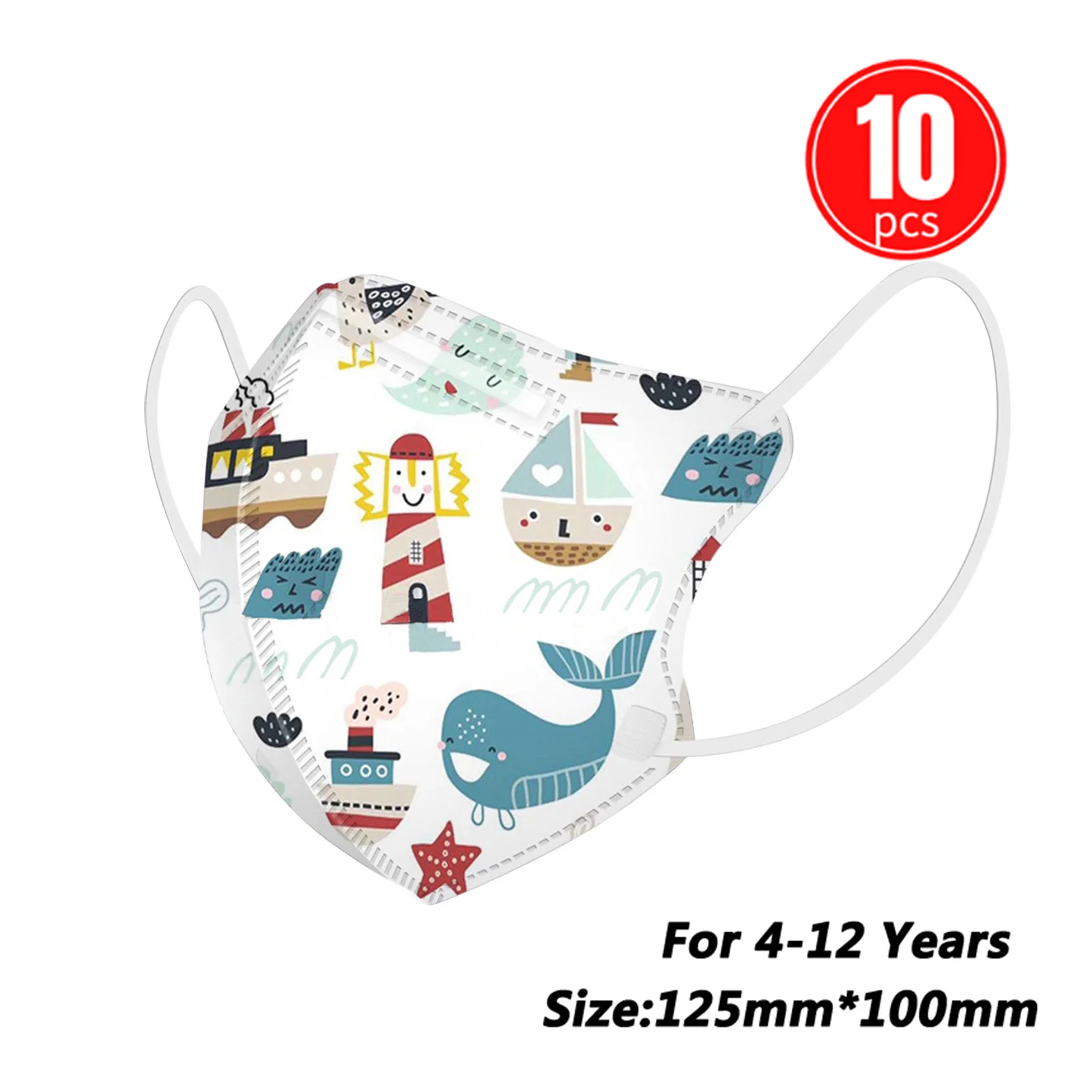 10-Piece Cartoon Face Masks for Kids | Fashion Masks Australia