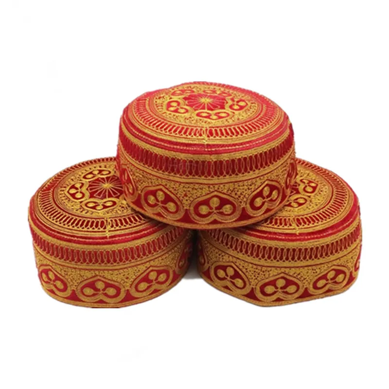 Embroidery-Muslim-Prayer-Hats-For-Men-Saudi-Arabia-India-bonnet ...