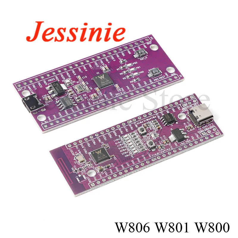 5pcs W806 W801 W800 Microcontroller 32-bit Soc Development Board W801-c400 W806-c200 Wifi ...