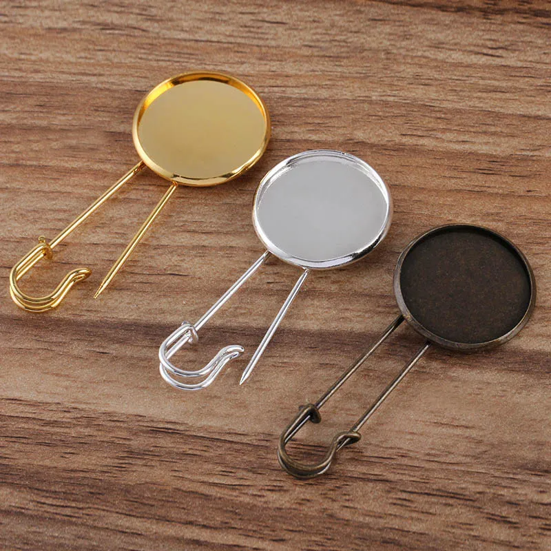 Cabochon Brooch Pin 25mm Blank | Cabochon Cameo Brooch Setting - 20mm ...