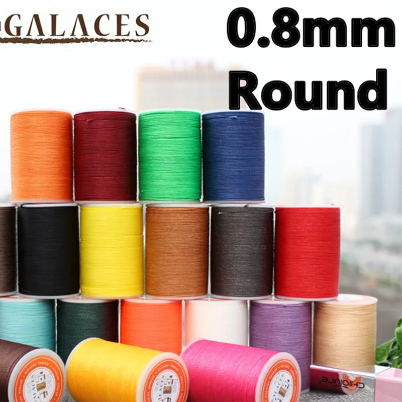 GALACES（YULE） 0.8mm 55m long polyester round waxed thread string for ...