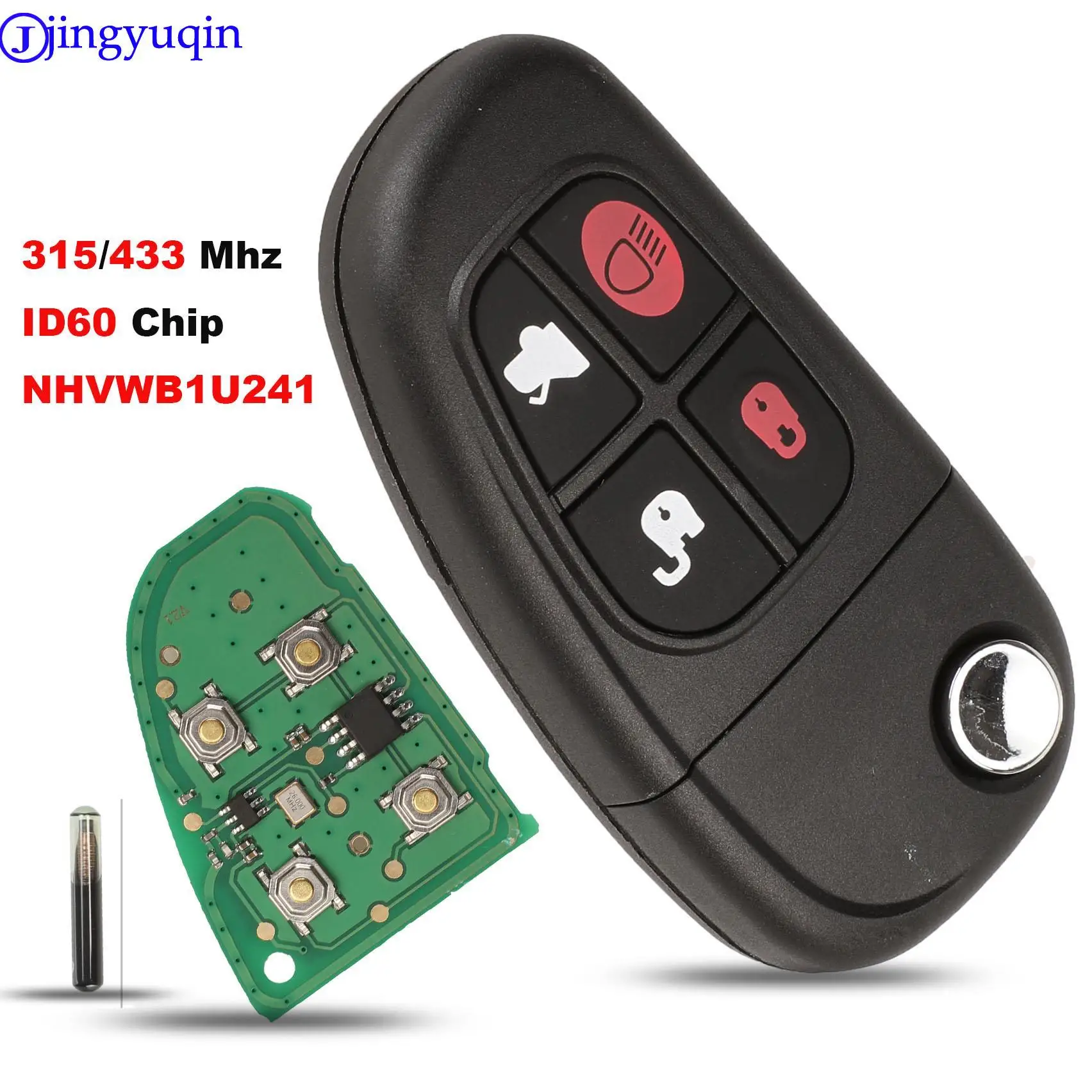 jingyuqin-4-Bottons-Car-Auto-Flip-Remote-Key-for-Jaguar-X-Type-S-Type ...