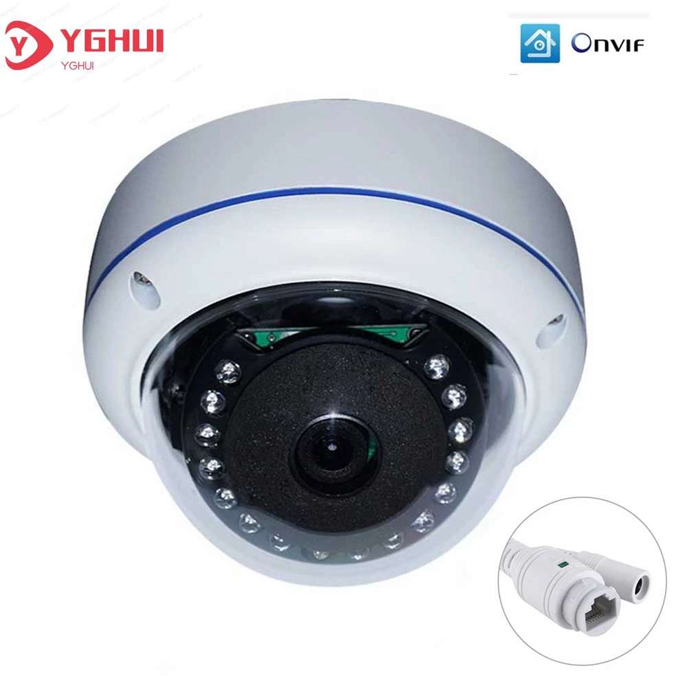 180 Degree Fisheye Lens CCTV Security IP Camera 5MP XMEye APP Face ...