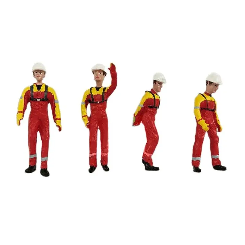 1set 1:32 Resin Engineering Doll Fireman Figures Height 55mm Simulation ...