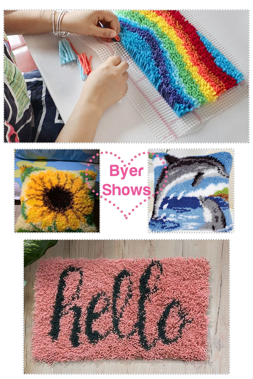 Fils à coudre,Crochet de dessin animé Broderie de tapis, Kits de ...