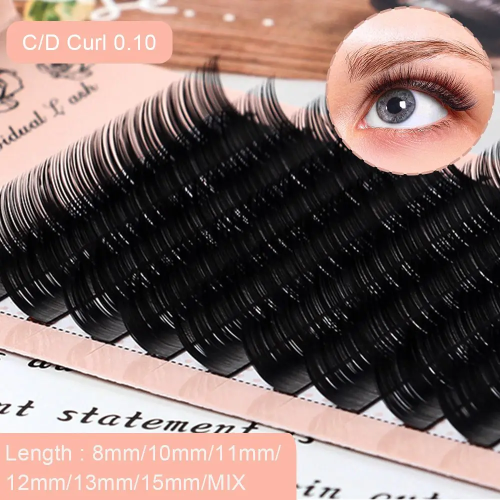 12Rows 8 15mm Russian Volume Individual Lash Handmade Soft Eyelashes ...