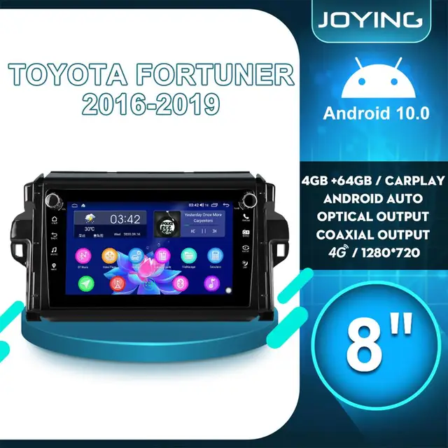 JOYING 8"Car Multimedia Audio System 2 din Radio Android 10 Automotivo ...
