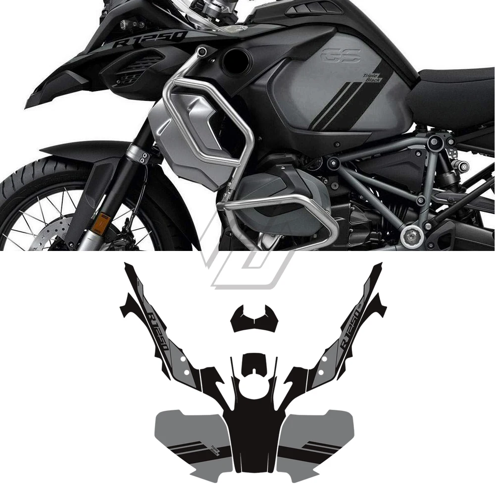 For-BMW-R1200GS-R1250GS-Adventure-Triple-Black-2014-2022-Motorcycle ...