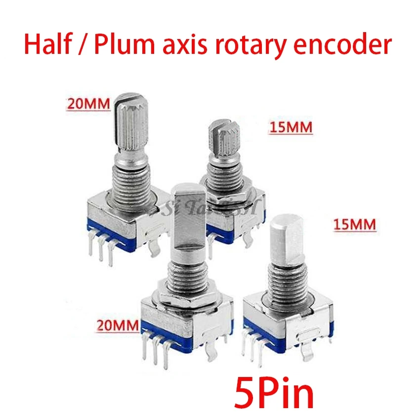 10PCS-Half-Plum-Axis-Rotary-encoder-Handle-Length-15mm-20mm-Code-switch ...