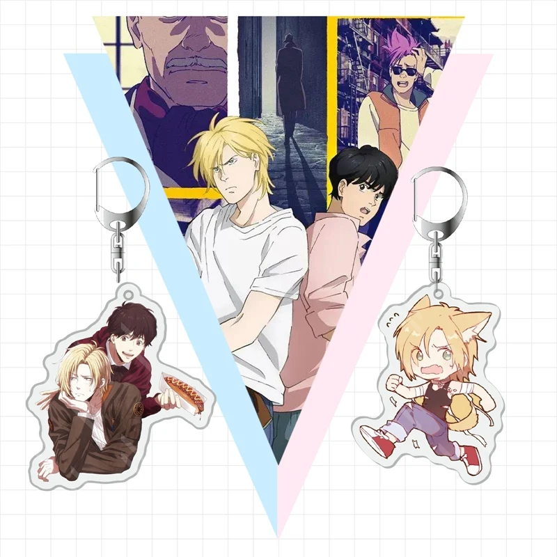 Japan Anime Keychain Banana Fish Ash Lynx Okumura Eiji Cosplay Double ...