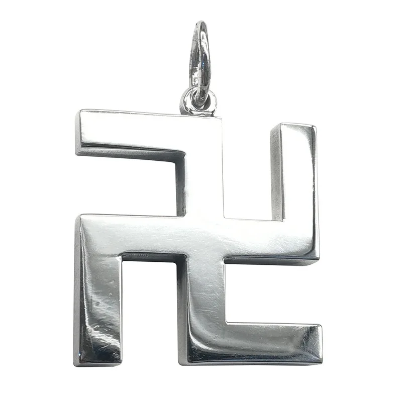 100-S925-Sterling-Silver-Pendant-Handmade-Buddhist-Dharma-Character ...