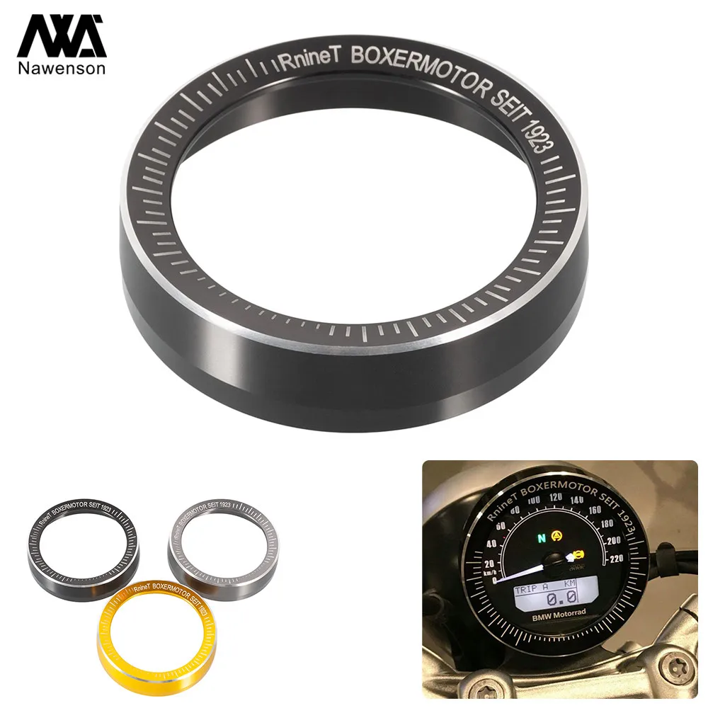 CNC-Aluminum-Motorcycle-Speedometer-Bezel-Gauge-Ring-Tachometer-Trim ...
