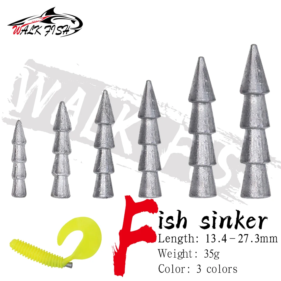 WALK FISH 20PCS/Lot 0.6g 1.1g 2g Fishing Accessories Fishing Sinker ...