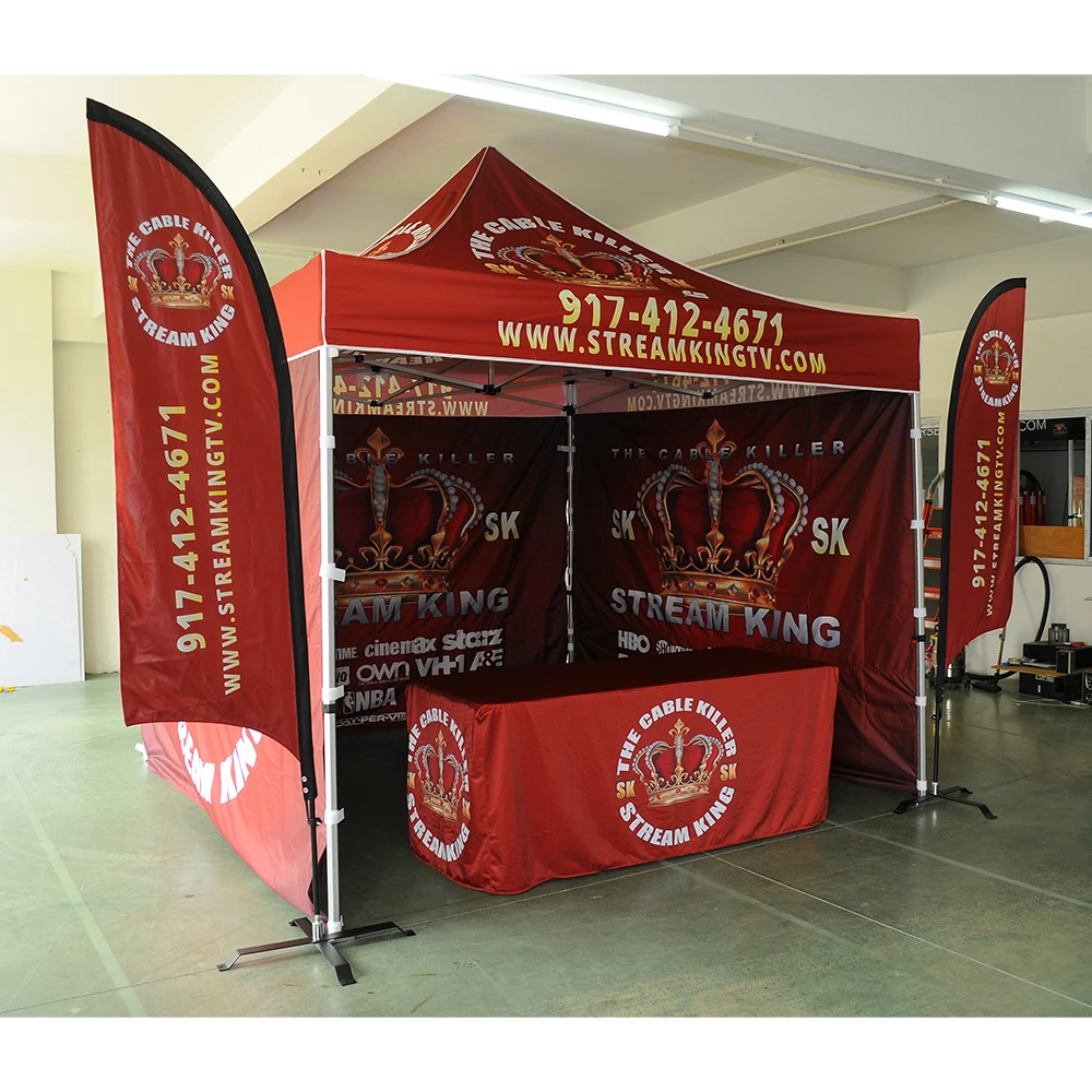10x10ft Free Custom Printed Waterproof Trade Show Promotional Marquee ...
