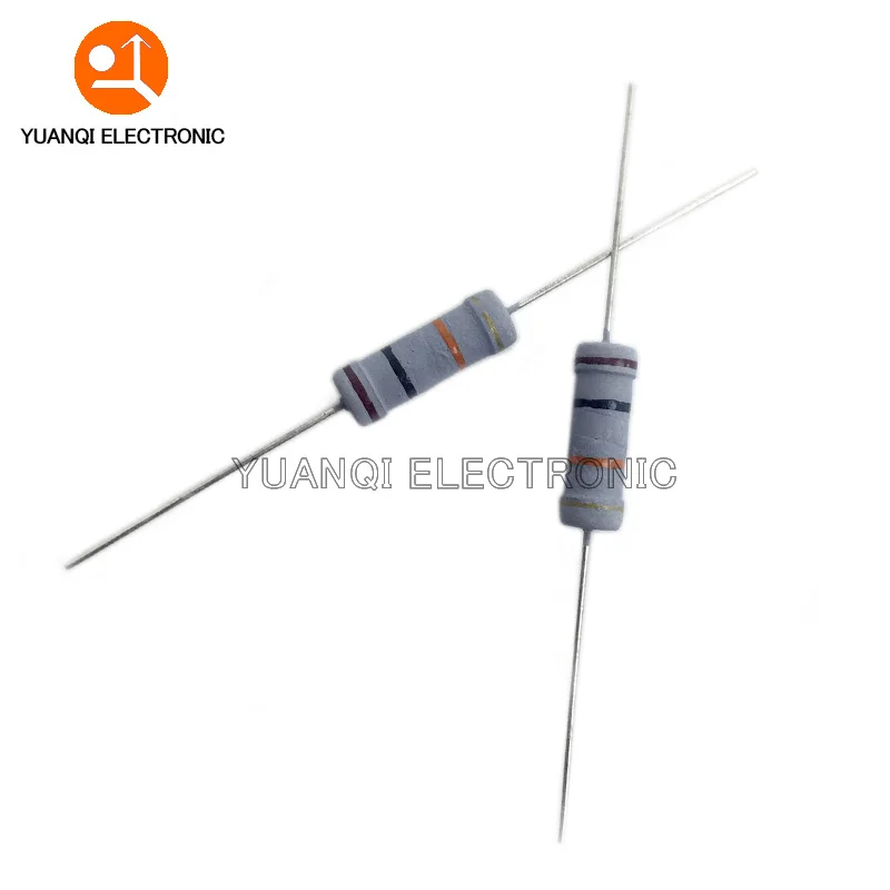 100pcs 3W Metal oxide film Resistor 5% 1R ~ 10M 100R 220R 330R 1K 2.2K ...