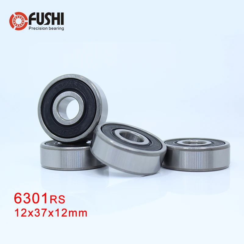 6301RS-Bearing-ABEC-3-4PCS-12-37-12-mm-Deep-Groove-6301-2RS-Ball ...