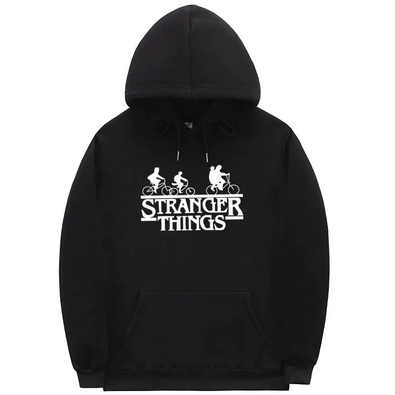 2020 Trendy Faces Stranger Things Hooded Mens Hoodies And Sweatshirts