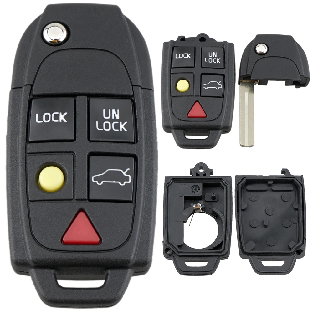 5-Buttons-Flip-Remote-Key-Case-FOB-Replacement-Fit-for-VOLVO-S60-2000 ...