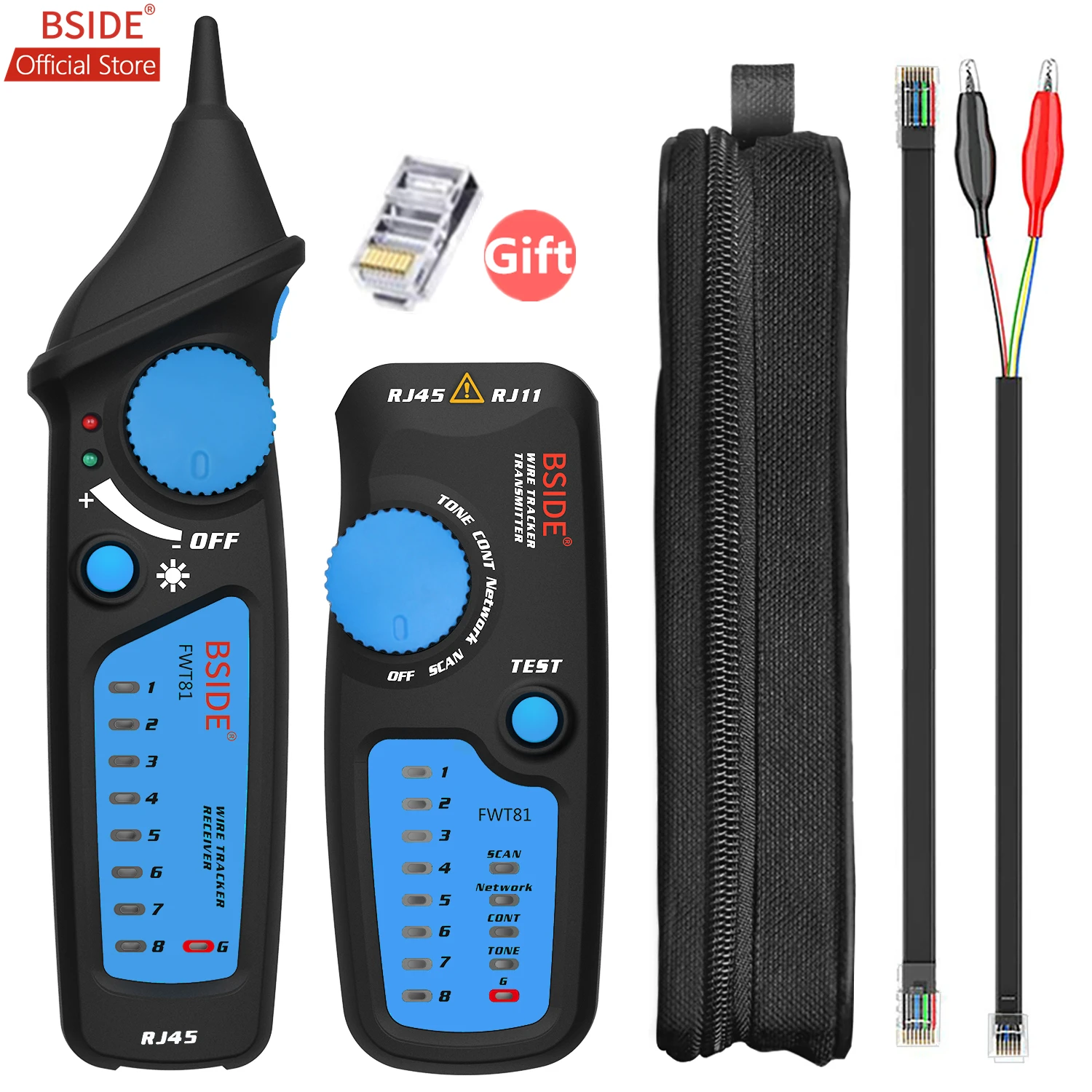 Bside Network Cable Tracker RJ45 LAN Finder Signal RJ11 Telephone Wire ...