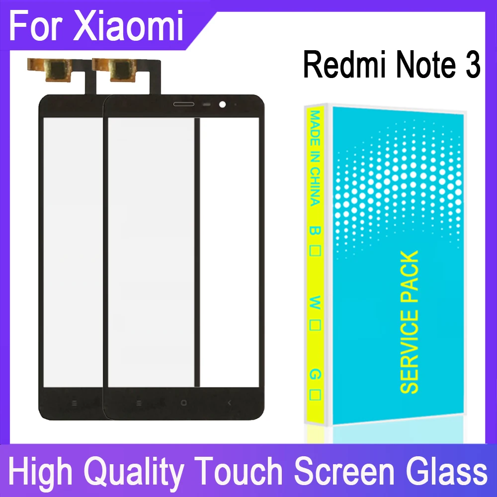 5.5" inch For Xiaomi Redmi Note 3 Touch Screen Glass For Redmi Note 3 ...