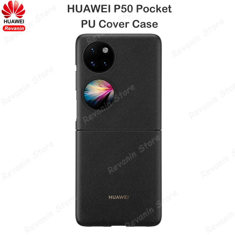 New HUAWEI P50 Pocket Case PU Back Cover Case Foldable Protective Shell ...