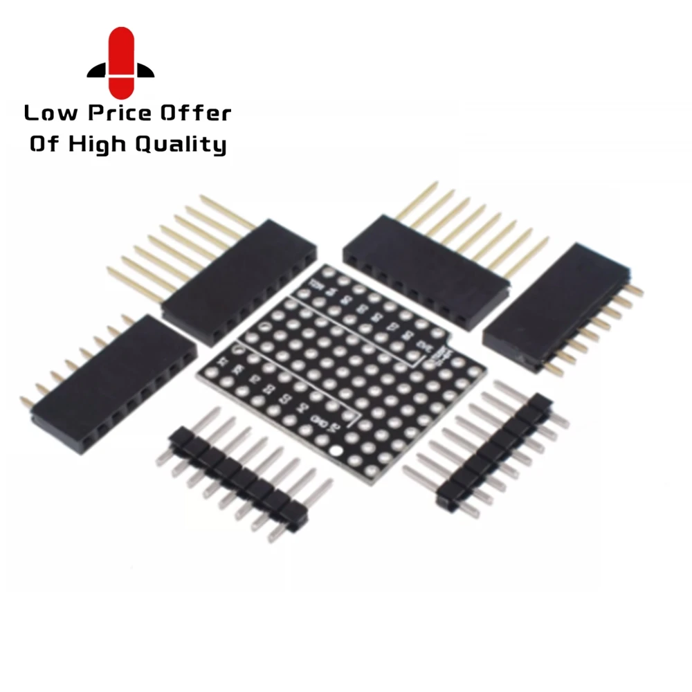 ProtoBoard Shield for WEMOS D1 mini double sided perf board with 2 ...