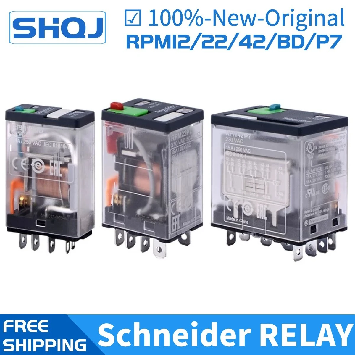 5PCS 슈나이더 릴레이 RPM12BD RPM12P7 RPM22BD RPM22P7 RPM42BD P7 RPZF1 RPZF2 ...