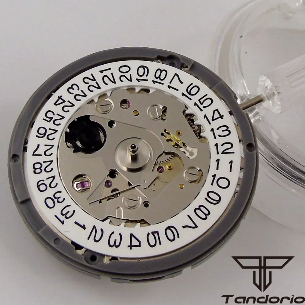 24 Jewels Japan Mechanical NH35 NH35A Watch Automatic Movement White ...
