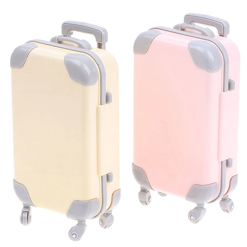 Mini Plastic Suitcase Luggage Doll Accessories Furniture Kids Toys Play ...