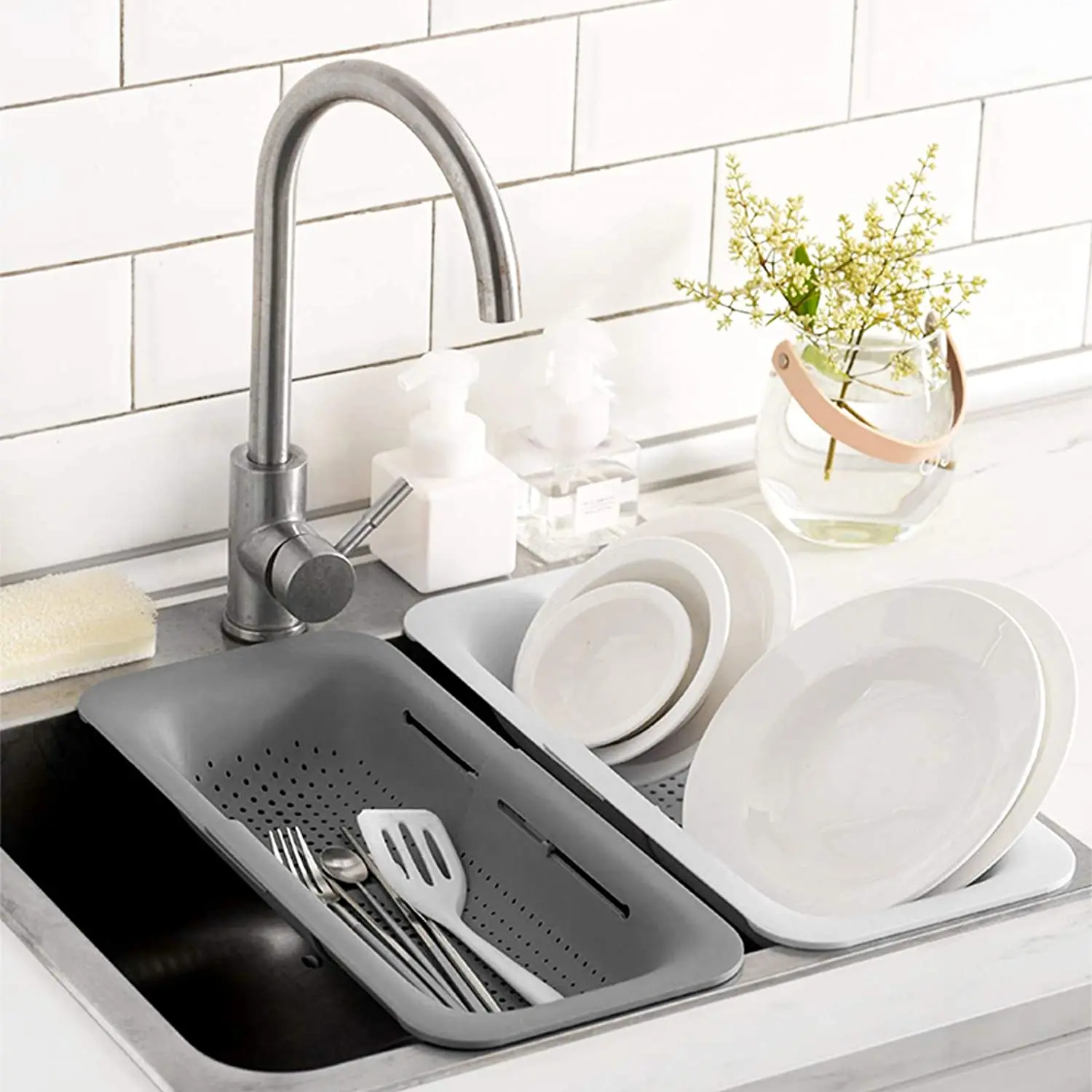 Kitchen Sink Adjustable Strainer | Sink Colander Strainer Basket - New ...