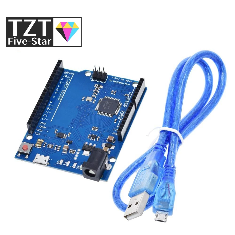 Leonardo R3 Microcontroller Atmega32u4 Development Board With USB Cable ...