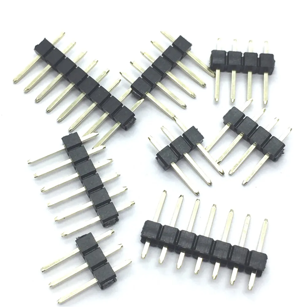 200pcs 2.54mm Single Row Male 2~40P Breakaway PCB Board Pin Header ...